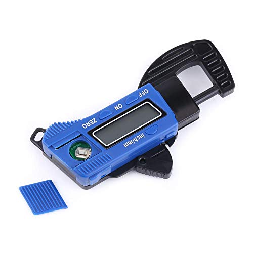 Thickness Gauge 0-12.7mm Range, Digital Display Measuring Tool Inch/Millimeter Conversion Portable Quick Mini Calipers Used to Measure Thickness of Paper, PU Leather (1)