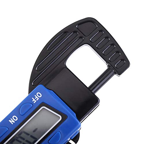 Thickness Gauge 0-12.7mm Range, Digital Display Measuring Tool Inch/Millimeter Conversion Portable Quick Mini Calipers Used to Measure Thickness of Paper, PU Leather (1)