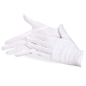 white soft cotton gloves handling gloves dry hands,photograph,art handling,jewelry silver coin inspections,cosmetic(10 pairs)