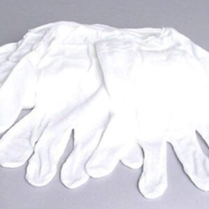 White Soft Cotton Gloves Handling Gloves Dry Hands,Photograph,Art Handling,Jewelry Silver Coin Inspections,Cosmetic(10 Pairs)