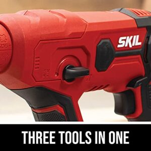 SKIL 20V SDS-plus Rotary Hammer, Includes 2.0Ah Pwrcore 20 Lithium Battery & Charger - RH170202