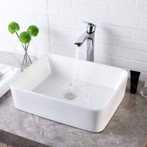 vessel sink rectangle - lordear 19 inch bathroom sink rectangular modern above counter bathroom sink white 19x15 inch porcelain ceramic vessel vanity sink art basin