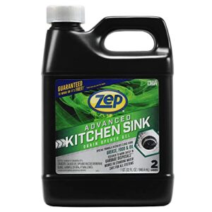 zep advanced kitchen drain opener - 32 ounces - u49710 - formulated for grease, food, and oil-safe for garbage disposal