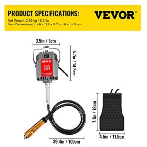 VEVOR S-R Hanging Flex Shaft Grinder 230W Rotary Tool with Stepless Speed Foot Pedal Rotary Carver 0-180000rmp for Carving, Buffing,Drilling,Polishing (6mm flexshaft)