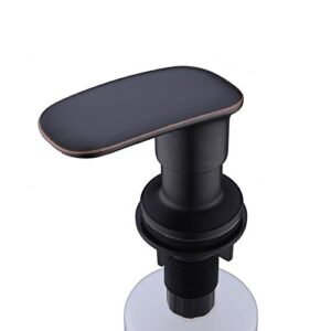 Sink Soap Dispenser, Heouty Oil Rubbed Bronze Soap Dispenser for Kitchen Sink, Commercial Grade Liquid Dish Metal Sink Dispensers Pump with Large 17 oz Bottle