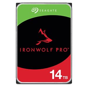 seagate ironwolf pro 14 tb nas raid internal hard drive - 7,200 rpm sata 6 gb/s 3.5-inch (st14000ne0008)