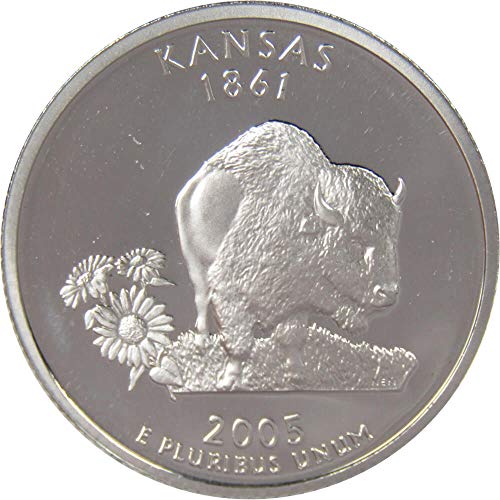 2005 S Kansas State Quarter Choice Proof 90% Silver 25c US Coin Collectible