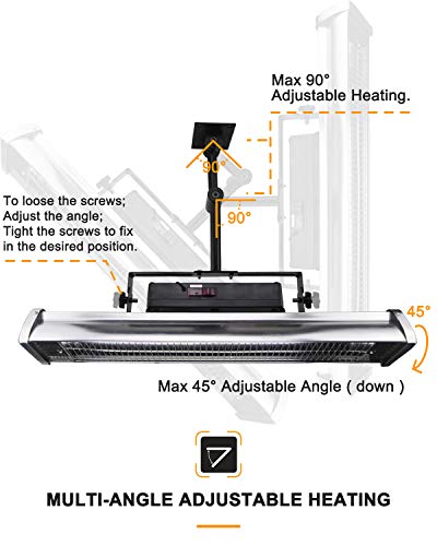 Star Patio Electric Patio Heater with Remote, Indoor/Outdoor Heater, Space Heater, Infrared Heater, Wall Mounted, suitable as Gazebo Heater, Balcony Heater, Garage Heater, 1530