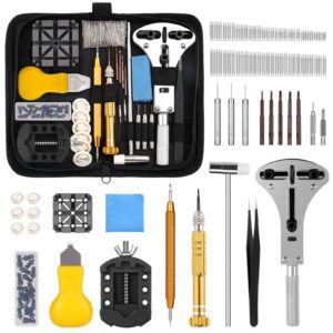 vastar watch repair kit, watch battery replacement tool kit, watch link removal tool kit, watch band link pin tool set with carrying case