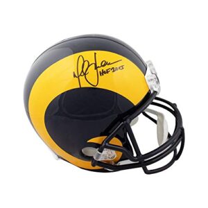 marshall faulk hof autographed st louis full-size football helmet - jsa coa