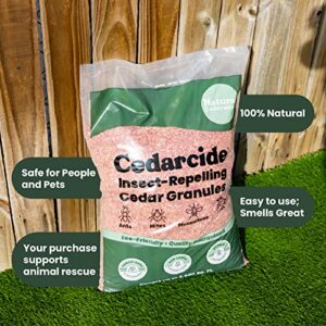 Cedarcide Lawn, Home & Garden Cedar Granules | Repels Fleas, Ticks, Ants & Mosquitoes | Smells Great, Easy to Use | Family & Pet Safe | 6 Bags (48 Lbs)