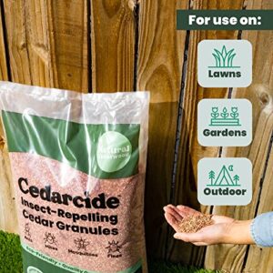 Cedarcide Lawn, Home & Garden Cedar Granules | Repels Fleas, Ticks, Ants & Mosquitoes | Smells Great, Easy to Use | Family & Pet Safe | 6 Bags (48 Lbs)