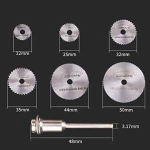 QISF 16Pcs HSS Saw Blades Rotary Tool Circular Saw Blade Set Mandrel - 1/8" (3.175mm) and 1/4" (6.0mm) Shank For Dremel, Proxxon Drill Rotary Tools