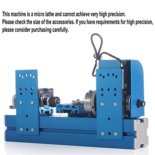 Mini Metal Lathe Machine DIY Tool Benchtop Wood Lathe Woodworking for Hobby Sience Education Modelmaking, AC110V-240V50/60HZ