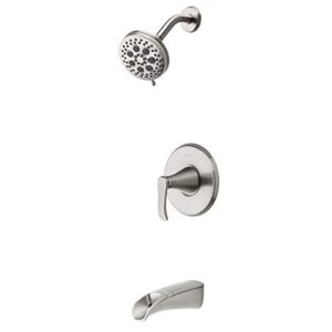 pfister 8p8-ws2-jdsgs jaida 1-handle tub & shower faucet with adjustable spray width in spot defense brushed nickel