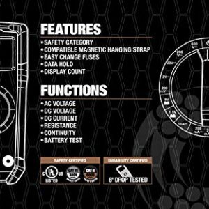 MULTIMETER, DMM MANUAL NCV 10031S