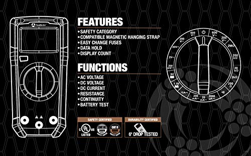 MULTIMETER, DMM MANUAL NCV 10031S