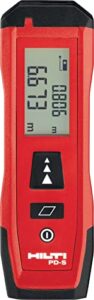 hilti pd-s laser distance meter 60m/197ft, handheld range measure meter rangefinder diastimeter with area measurement, range finder highlight display measuring tool