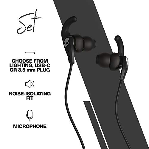 Skullcandy Set In-Ear Wired Earbuds, Microphone, Works with Bluetooth Devices and Computers - Black (Discontinued by Manufacturer)