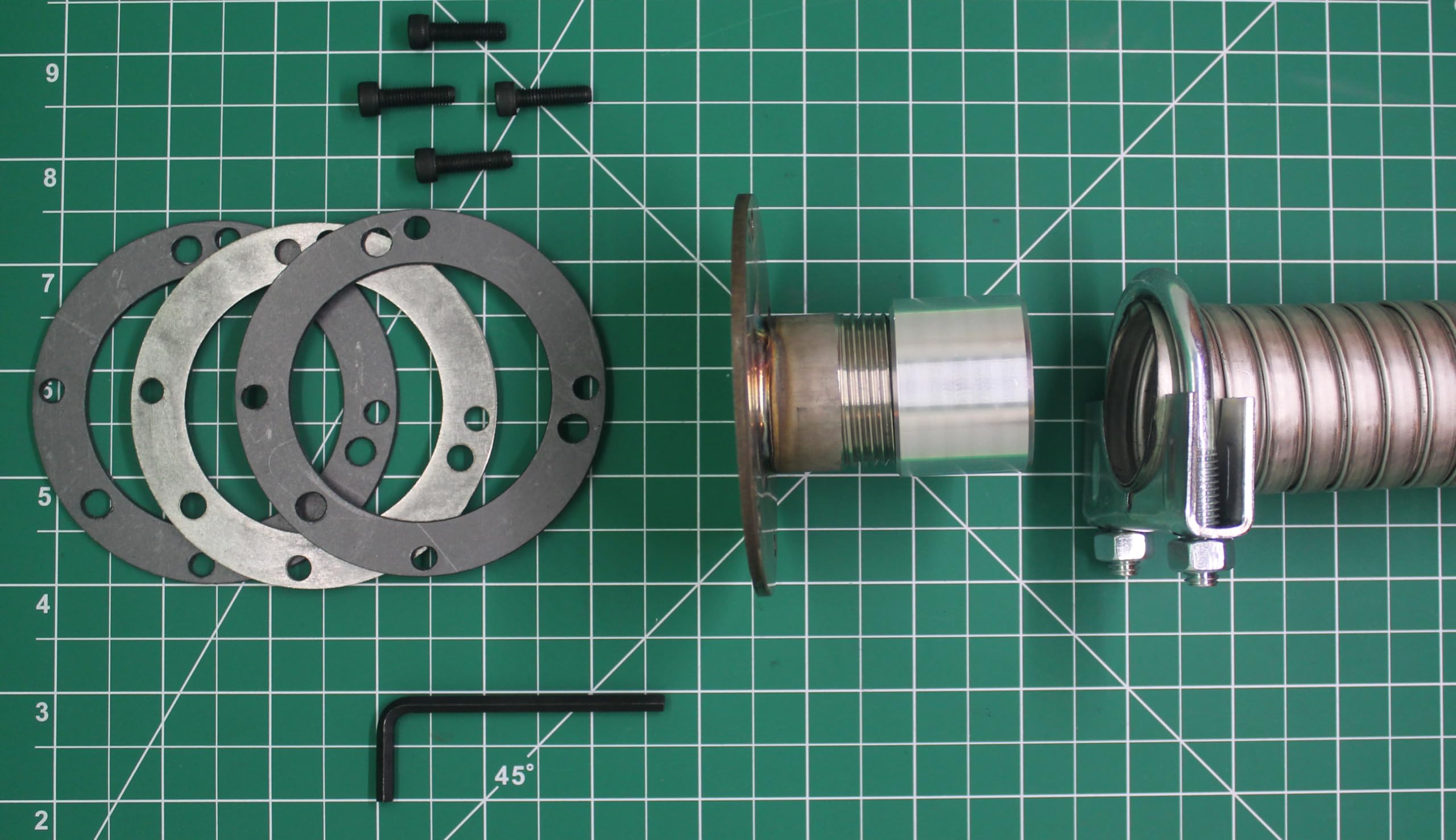 Innovative Generator Solutions GenExhaust for Champion #90 3hole or 4hole 1-1/2" galv Steel tubing 2' Long