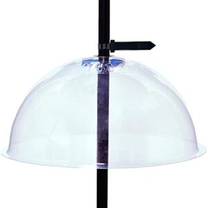 Myard 13 Inches Solid Clear PC Wobbly Squirrel Proof Baffle Deflector for Bird Feeder, Fit up 1.5 Inches Pole / Post