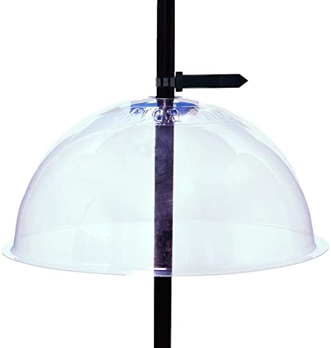 Myard 13 Inches Solid Clear PC Wobbly Squirrel Proof Baffle Deflector for Bird Feeder, Fit up 1.5 Inches Pole / Post