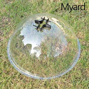 Myard 13 Inches Solid Clear PC Wobbly Squirrel Proof Baffle Deflector for Bird Feeder, Fit up 1.5 Inches Pole / Post