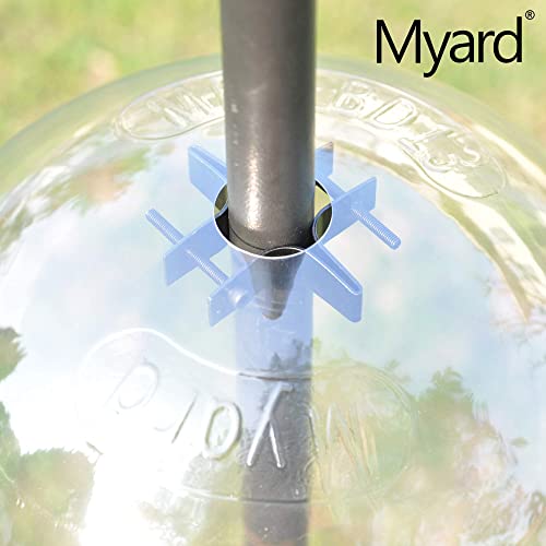 Myard 13 Inches Solid Clear PC Wobbly Squirrel Proof Baffle Deflector for Bird Feeder, Fit up 1.5 Inches Pole / Post