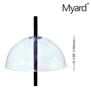 Myard 13 Inches Solid Clear PC Wobbly Squirrel Proof Baffle Deflector for Bird Feeder, Fit up 1.5 Inches Pole / Post