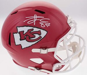 travis kelce kansas city signed autograph full size speed helmet jsa certified