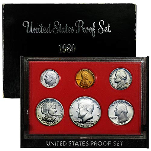 1980 S Proof Set 6 Coin Set OGP Original Government Proof