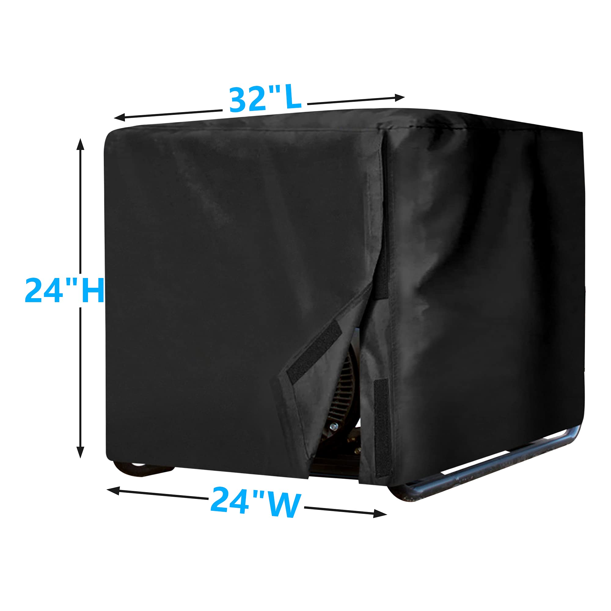 NEXCOVER Waterproof Universal Generator Cover - Weather/UV Resistant Cover 32 x 24 x 24 inch, for Most Portable Generators 5000-10000 Watt, Black