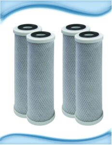 compatible for cbc-10 0.5 micron 10 x 2.5 cb3, ge fxuvc fxulc, cbc-10 comparable radial flow carbon replacement water filters 4 pack