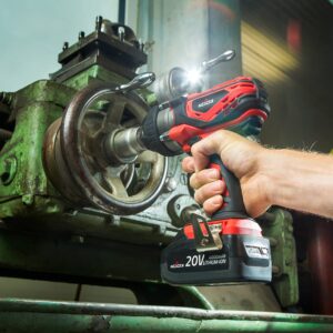 NoCry 20V Cordless Impact Wrench Kit - 300 ft-lb (400 N.m) Torque, 1/2 inch Detent Anvil, 2700 Max IPM, 2200 Max RPM, Belt Clip; 4.0 Ah Battery, Fast Charger & Carrying Case Included