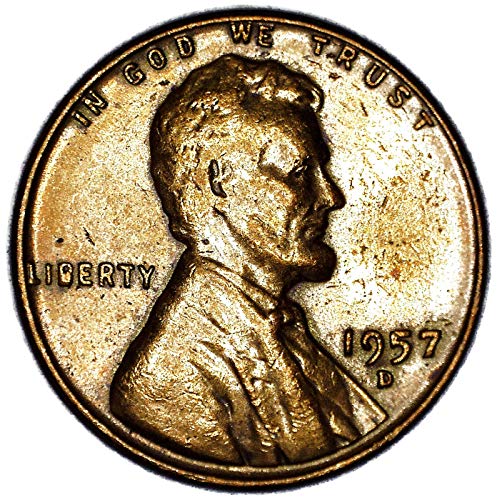 1957 D Filled B Lincoln Wheat Penny Good