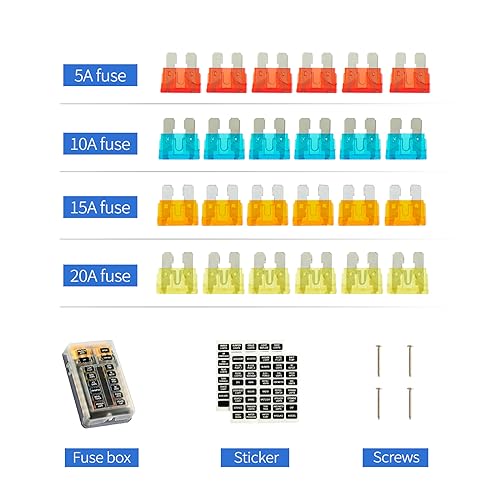 SOYOND 12v Fuse Block, 12 Way Marine Fuse Block with Led Indicator Damp-Proof Cover 12 Circuits Fuse Box with Negative Bus Fuse Panel for Car Boat RV Truck Dc 12/24v