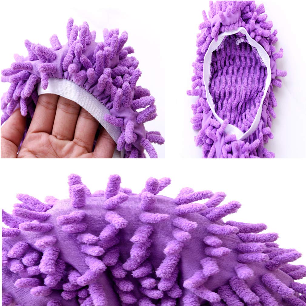 Tamicy Mop Slippers Shoes 5 Pairs (10 Pieces) - Microfiber Cleaning House Mop Slippers Floor Cleaning Tools Shoe Cover Soft Washable Reusable Microfiber Foot Socks Floor Cleaning Tools Shoe Cover