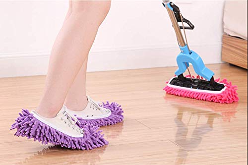 Tamicy Mop Slippers Shoes 5 Pairs (10 Pieces) - Microfiber Cleaning House Mop Slippers Floor Cleaning Tools Shoe Cover Soft Washable Reusable Microfiber Foot Socks Floor Cleaning Tools Shoe Cover