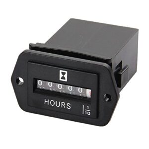 aimilar mechanical hour meter ac 110v-250v for small engines, boats, generators and more - 6 digit display with easy installation and high accuracy