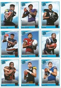 2018 donruss football complete mint not sealed, no patch card official nfl set of 400 cards includes rookie cards of josh allen, baker mayfield, josh rosen, saquon barkley, sam darnold, bradley chubb, nick chubby, guice and stars patrick mahomes, carson w