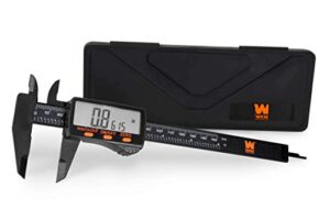 wen 10761 electronic 6.1-inch digital caliper with lcd readout and storage case