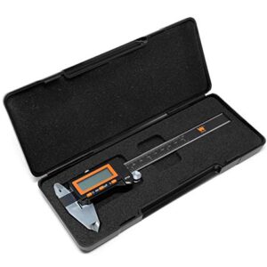 WEN 10764 Electronic 6.1" Stainless Steel Water-Resistant Digital Caliper with LCD Readout & Storage Case, IP54 Rated