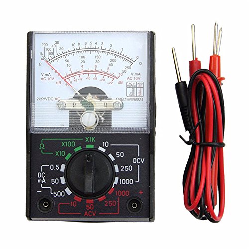 ChgImposs Analog Multimeter Electric AC/DC Current OHM Decibels Voltage Voltmeter Ammeter with Test Leads