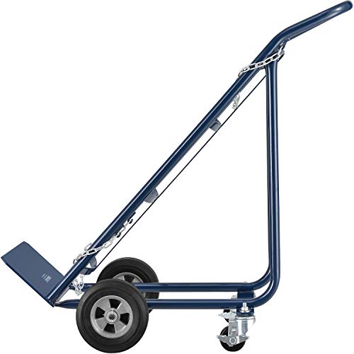 Global Industrial Tilt Back Cylinder Hand Truck with Curved Handle, 800 Lb. Capacity, 47" H