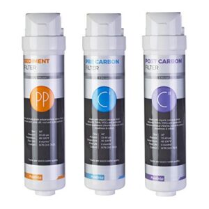 puredrop cuw4 ultra-filtration under-sink 3-stage prefilter replacement water filter cartridges (no membrane included)