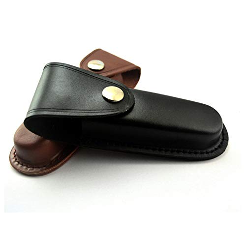 Folding Blade Pocket Knife Sheath 5 Inch Leather Knife Sheath Leather Case with Snap Closure Belt Loop Case Leather Pouch Folding Knife Sheath Holder