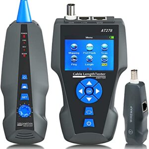 NOYAFA Network Cable Tester,AT278 TDR Multi-functional LCD Tracker For RJ45, RJ11, BNC, Metal Cable,PING/POE NF-8601S