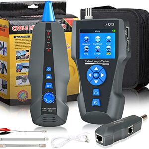 NOYAFA Network Cable Tester,AT278 TDR Multi-functional LCD Tracker For RJ45, RJ11, BNC, Metal Cable,PING/POE NF-8601S