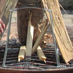 FIRE STUMP. A Specially Designed Stand to Help Create and Maintain The Perfect Tee Pee Style fire. Works Great as a Campfire Cook Stand.