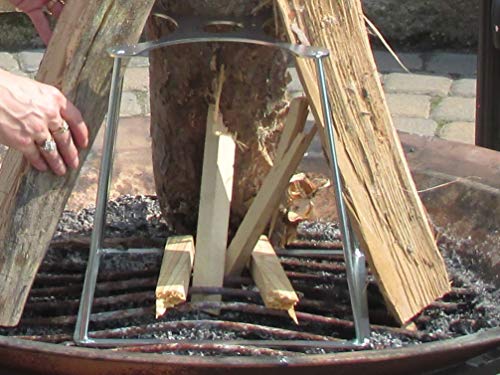 FIRE STUMP. A Specially Designed Stand to Help Create and Maintain The Perfect Tee Pee Style fire. Works Great as a Campfire Cook Stand.